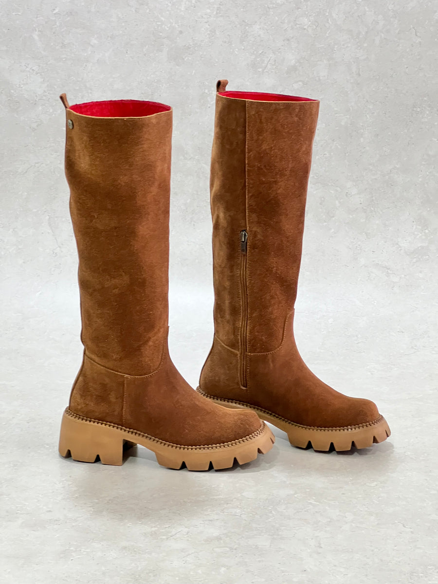 Bota en Cuero Sol miel – Santina Boots